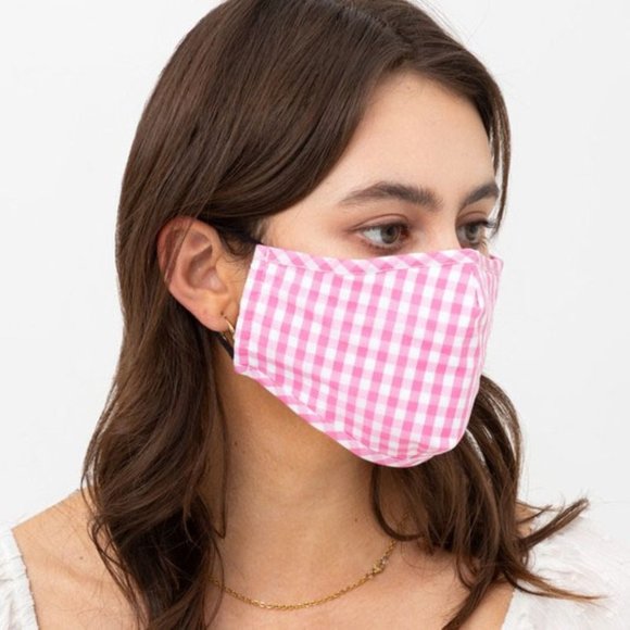 Lilac Dream | Accessories | Pink Gingham Reusable 3 Layers Filter ...